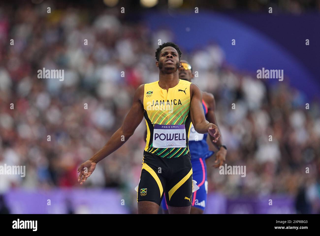 August 04 2024: Jevaughn Powell (Jamaica) competes during the Men's ...