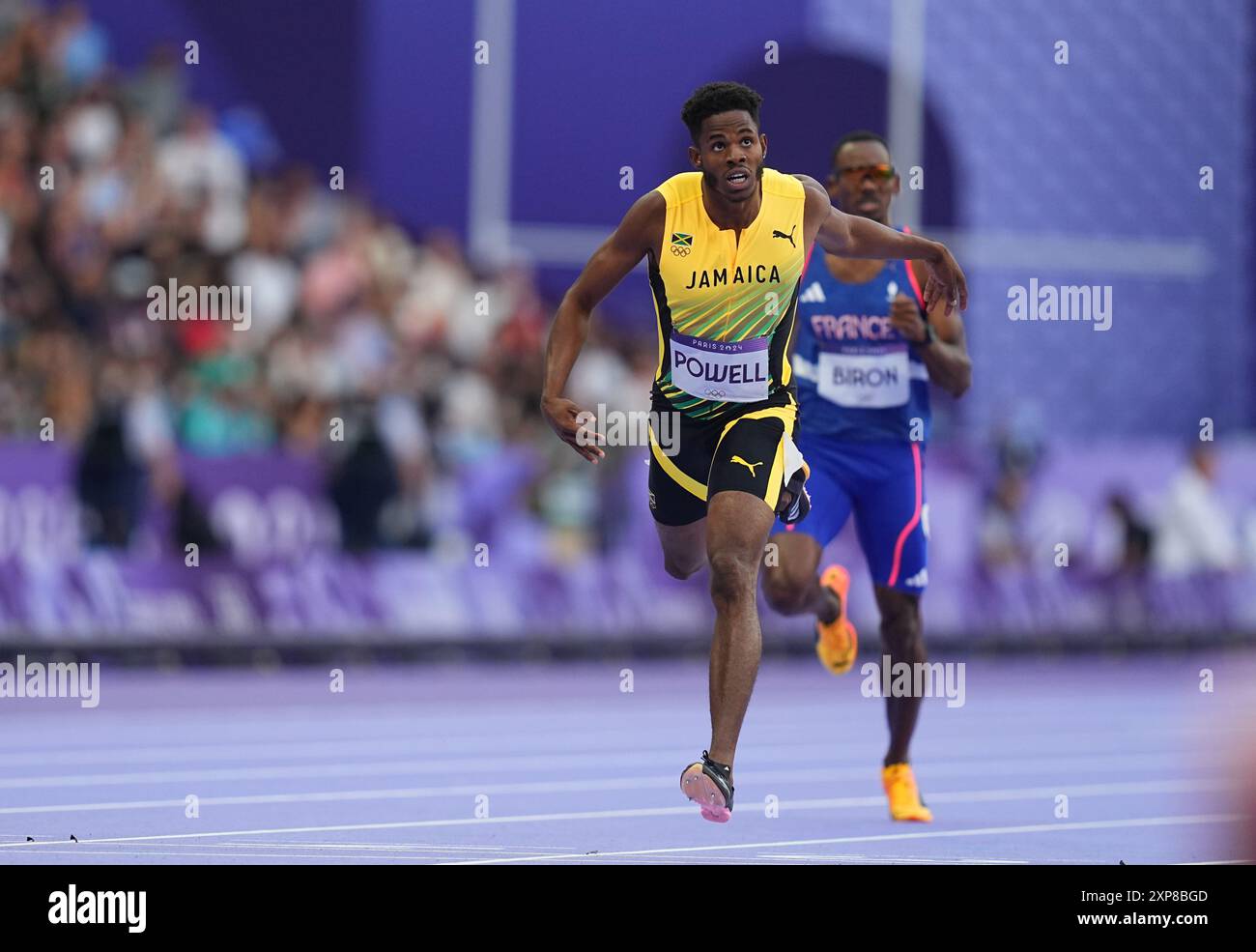 August 04 2024: Jevaughn Powell (Jamaica) competes during the Men's ...