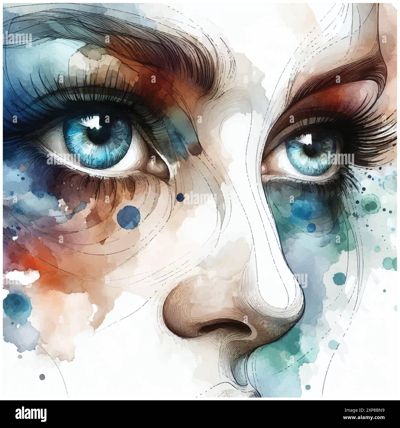 Colourful woman vector Stock Vector Images - Alamy