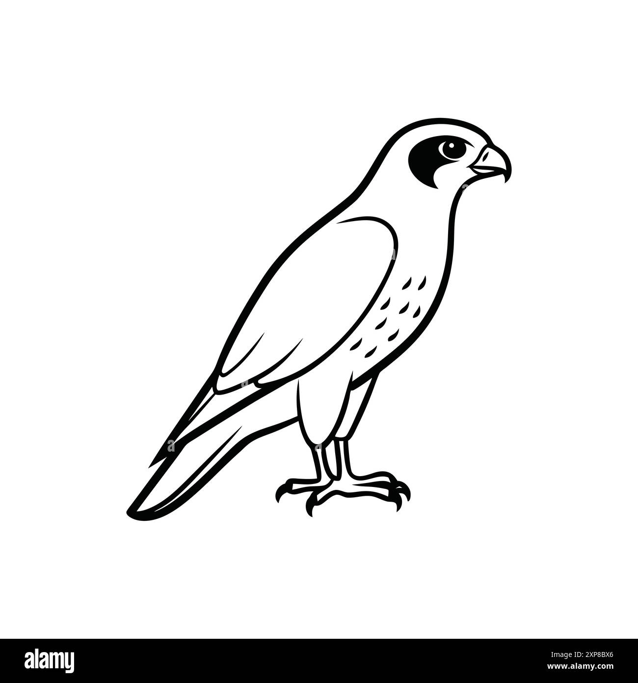 Falcon flying silhouette bird Cut Out Stock Images & Pictures - Alamy