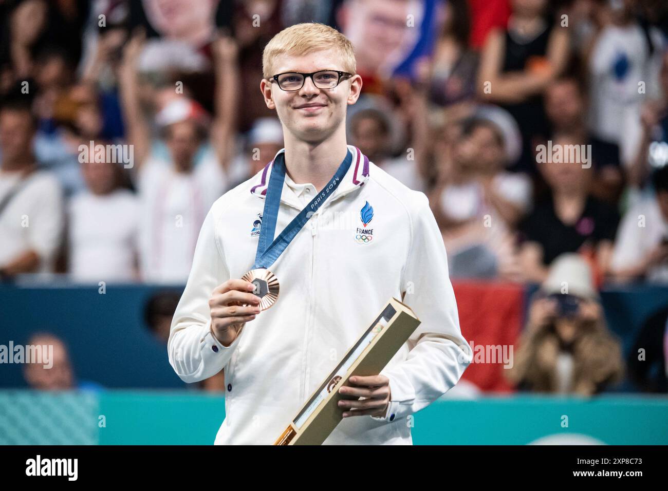 Felix Lebrun of France Bronze medal, Table Tennis, Men's Singles during ...