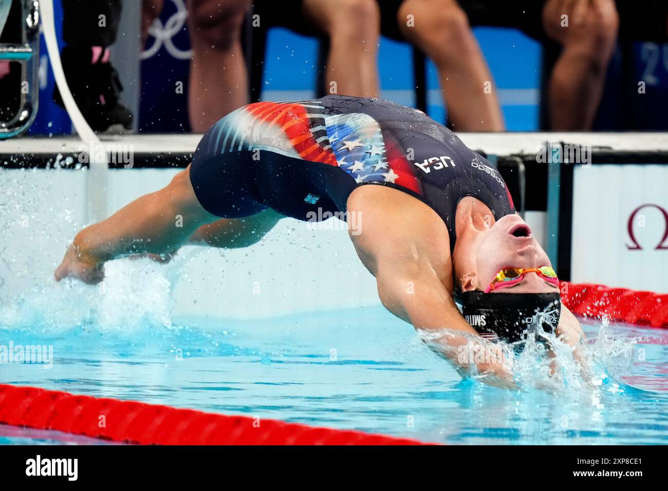 United States' Regan Smith competes in the women's 4x100-meter medley ...
