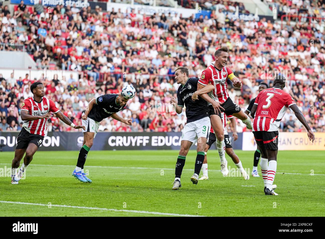 Eindhoven, The Netherlands. 04th Aug, 2024. Eindhoven - David Hancko of Feyenoord during the ...