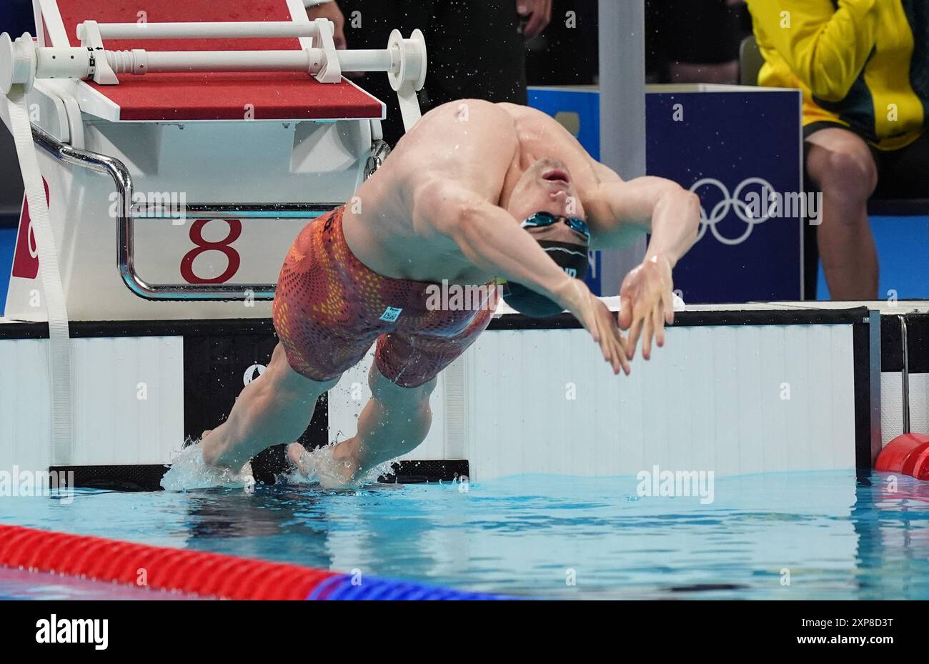 Paris, France. 04th Aug, 2024. Olympics, Paris 2024, swimming, 4 x 100 ...