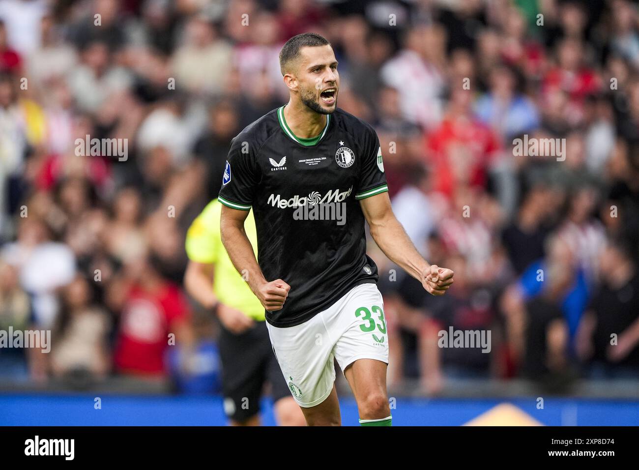 Eindhoven, The Netherlands. 04th Aug, 2024. Eindhoven - David Hancko of Feyenoord during the ...