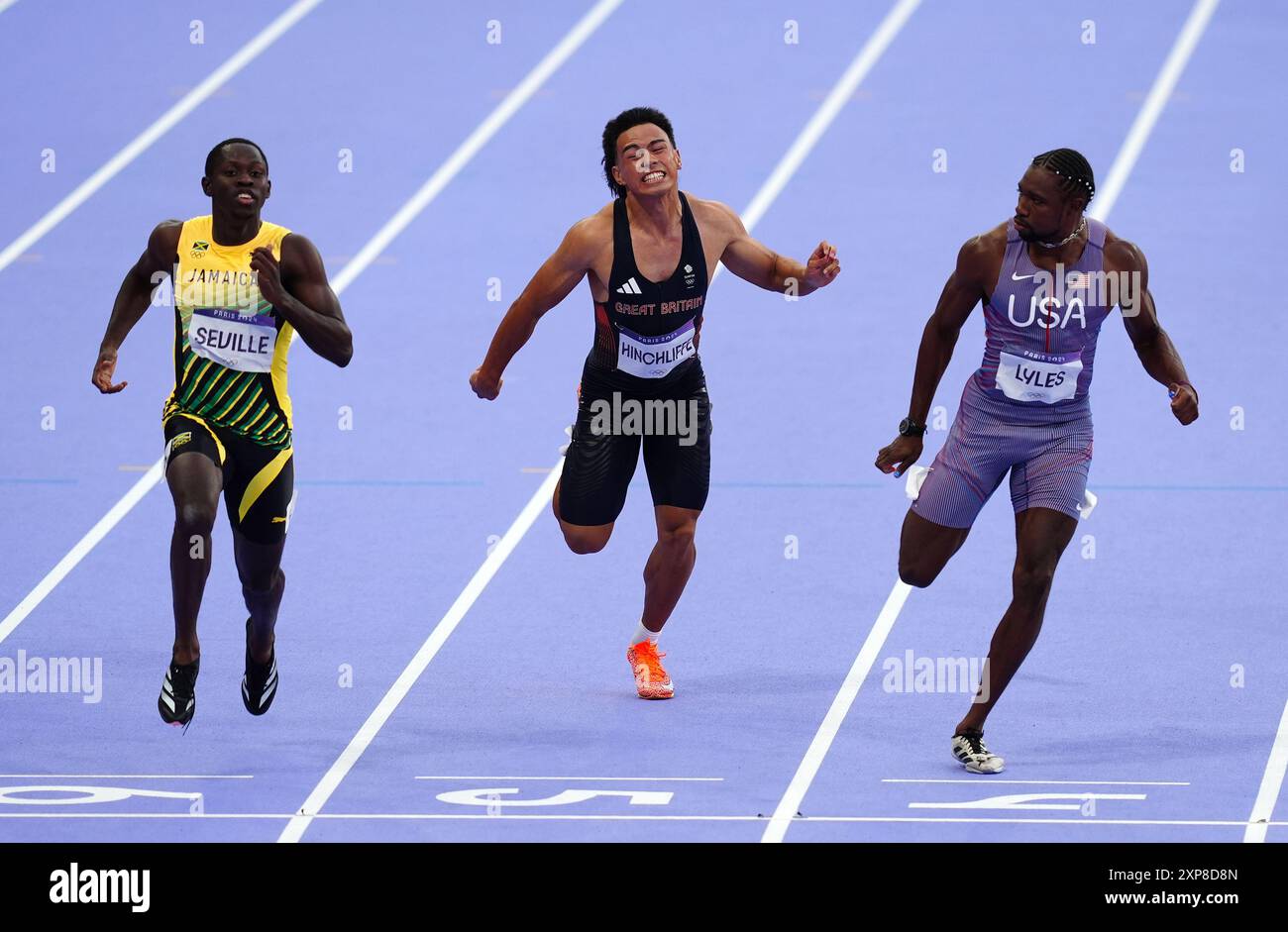(left to right) Jamaica’s Oblique Seville, Great Britain’s Louis ...