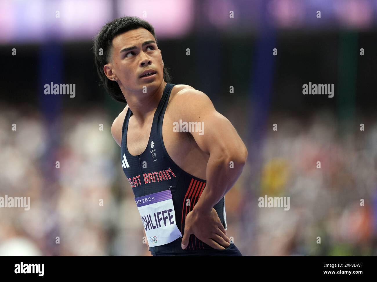 Great Britain's Louie Hinchliffe following the Men's 100m Semi-Final 1 ...