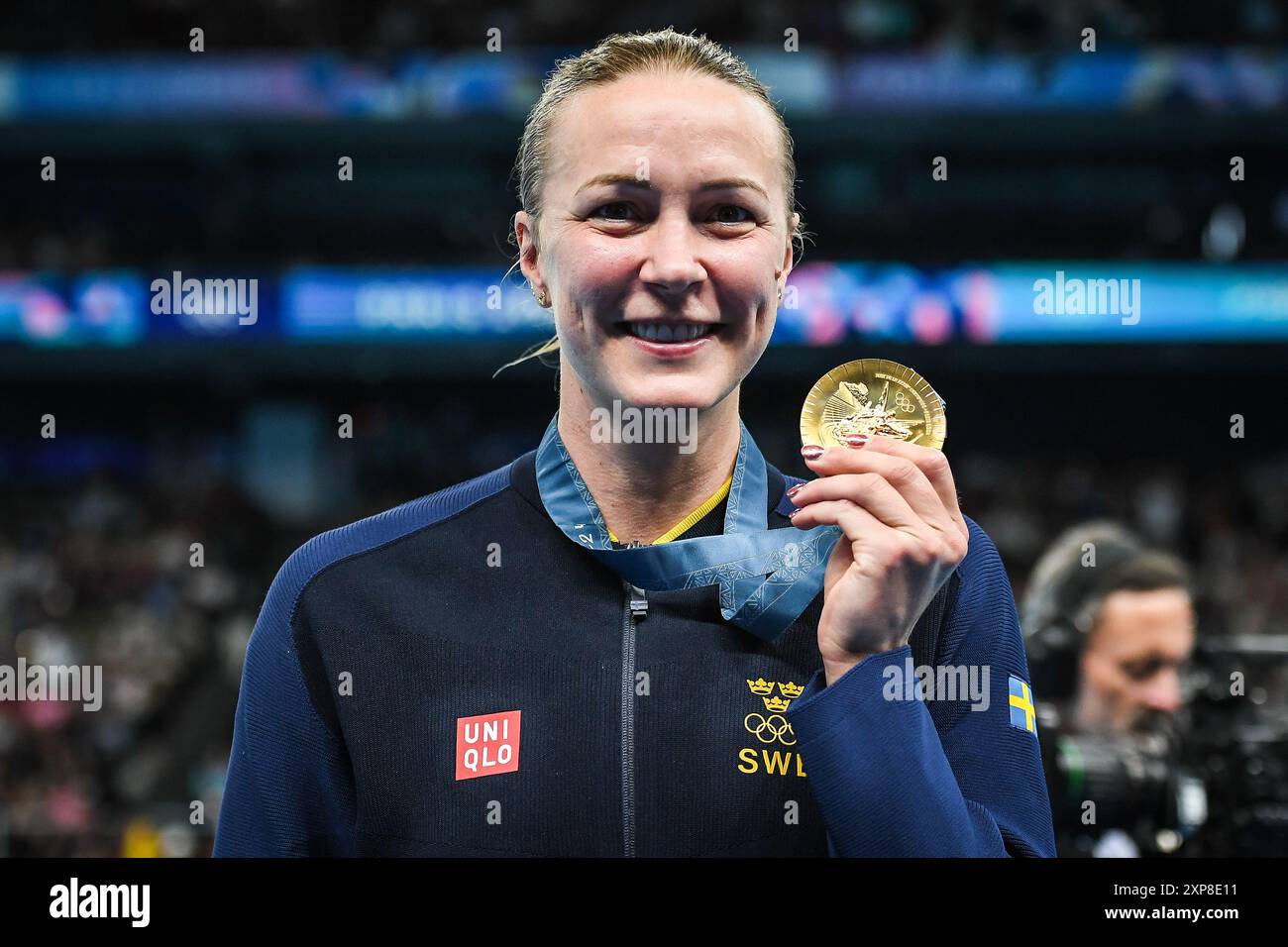 SJOESTROEM Sarah of Sweden celebrates with his gold medal during the ...