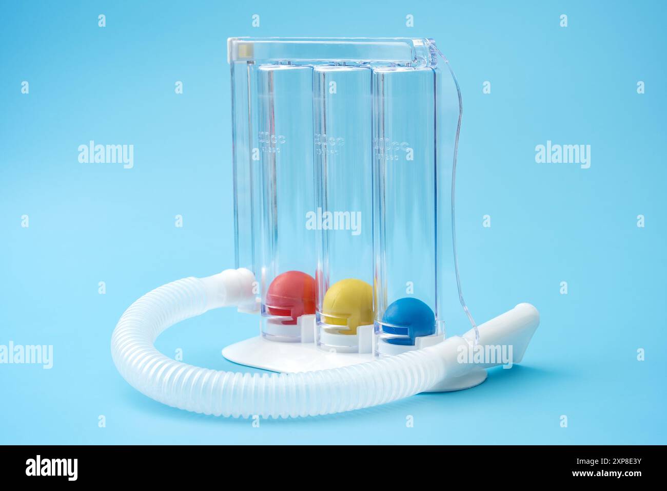 Medical Incentive Spirometer with Colorful Measurement Balls on Blue ...