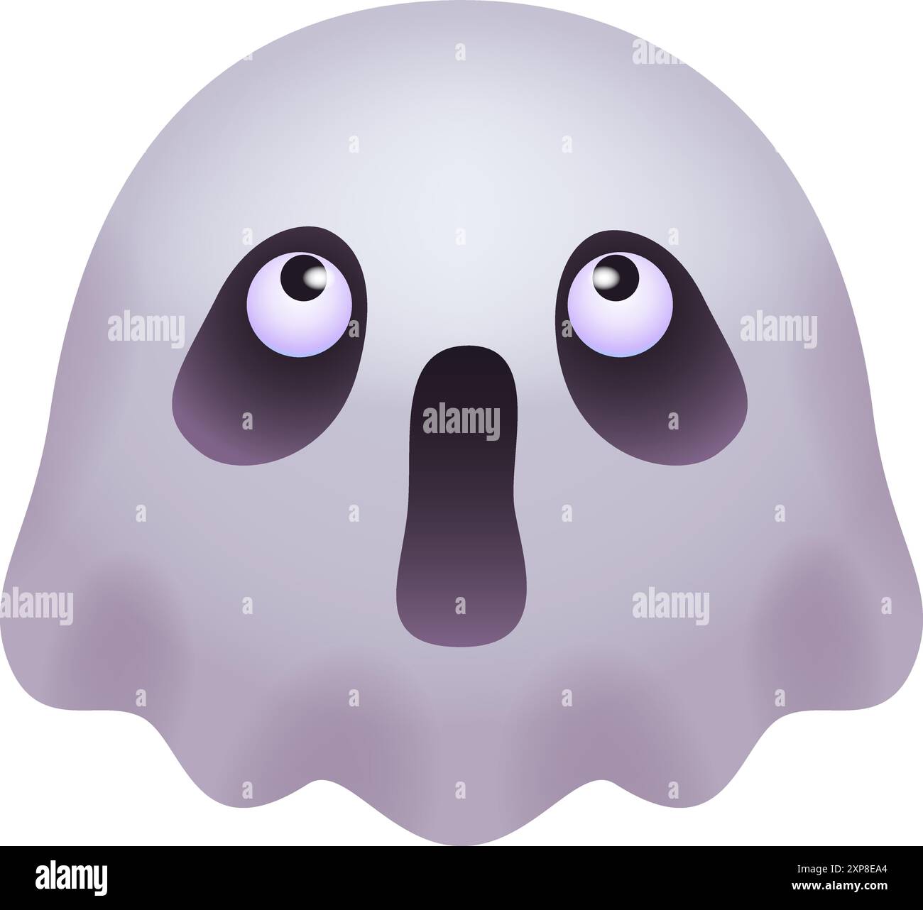 Ghost head cartoon icon. Spooky spirit face isolated on white ...