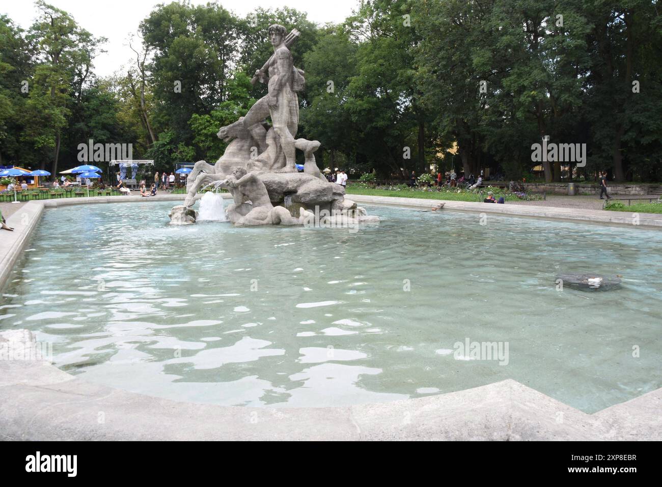 Neptun Brunnen Muenchen 02.08.2024 Alter Botanischer Garten Muenchen *** Neptune Fountain Munich ...