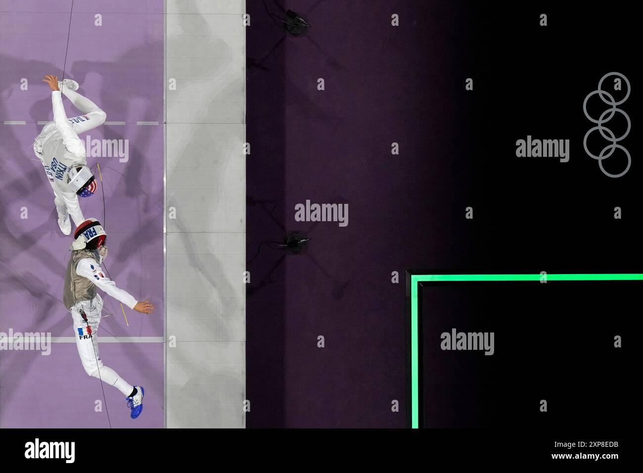 France's Maximilien Chastanet, bottom and the United States' Nick Itkin ...