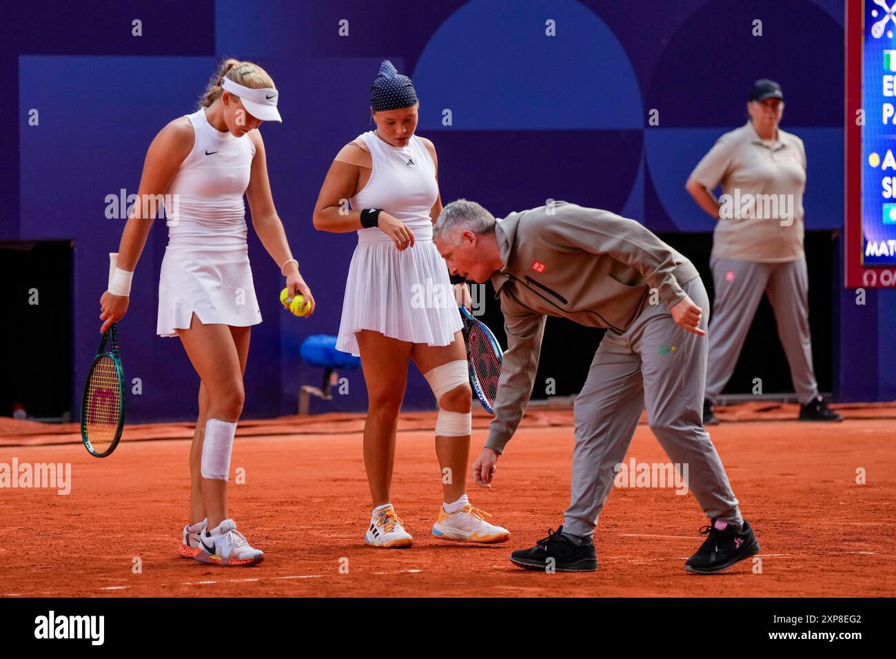 Mirra Andreeva and Diana Shnaider of Individual Neutral Athlete compete ...