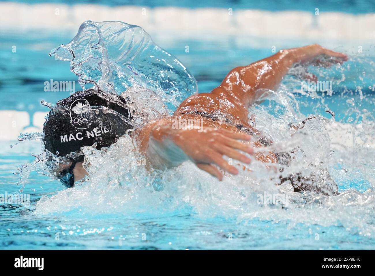 Nanterre, France. 04th Aug, 2024. Canada's Maggie Mac Neil swims the ...