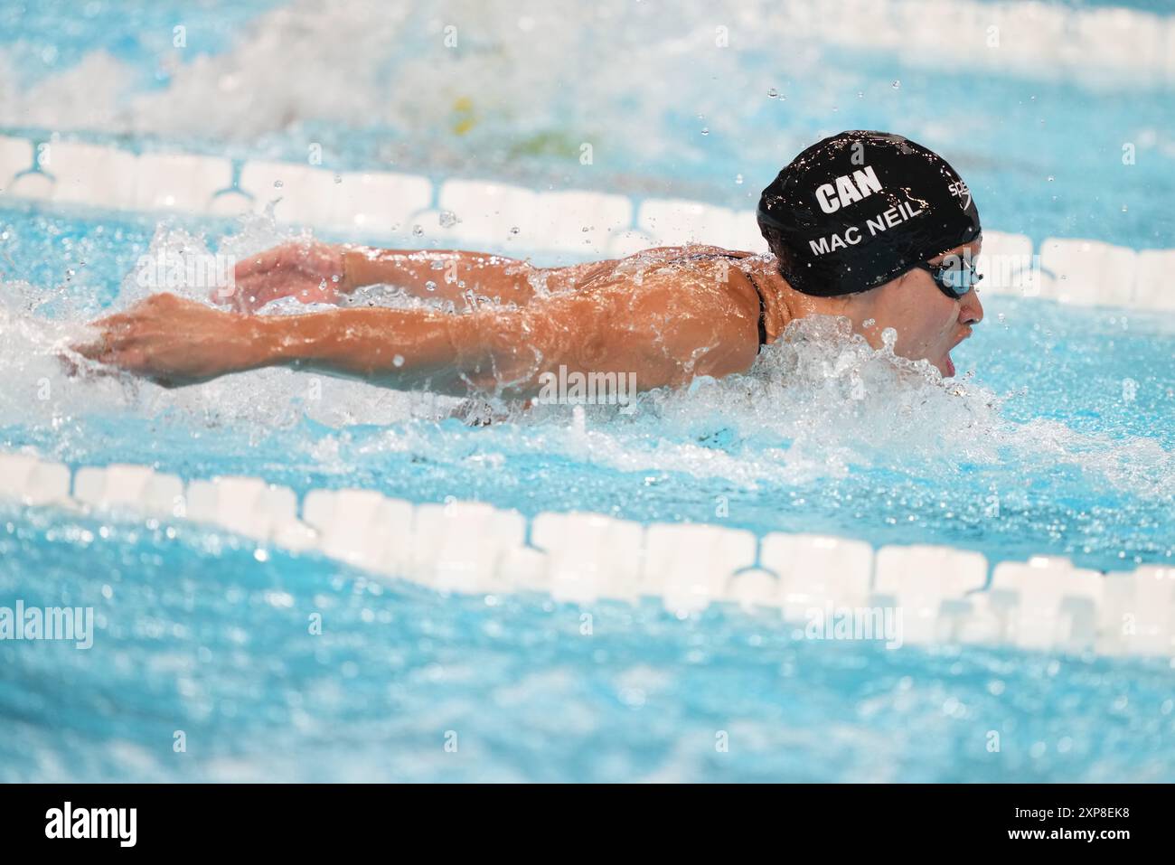 Nanterre, France. 04th Aug, 2024. Canada's Maggie Mac Neil swims the ...