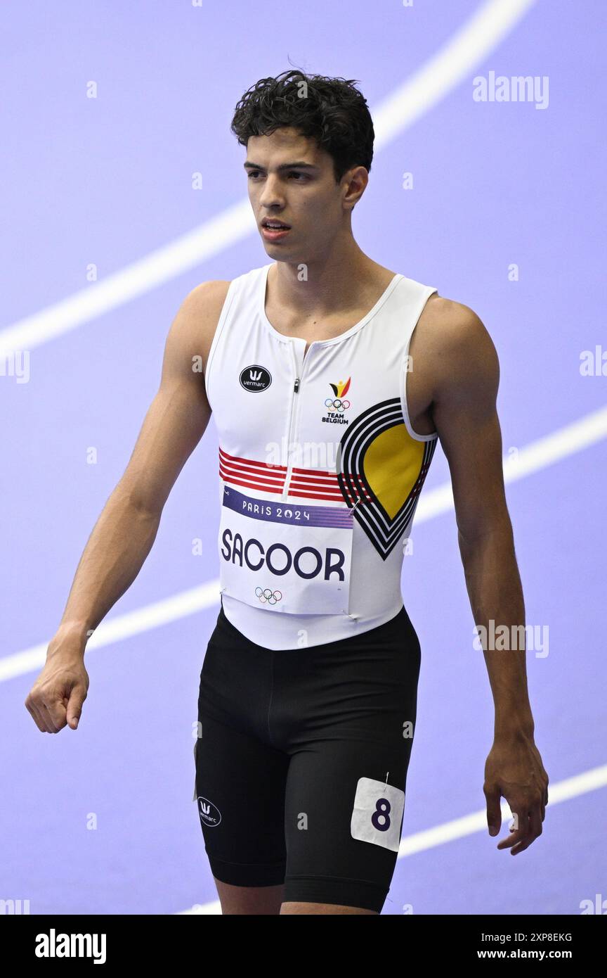 Paris, France. 04th Aug, 2024. Belgian athlete Jonathan Sacoor arrives ...