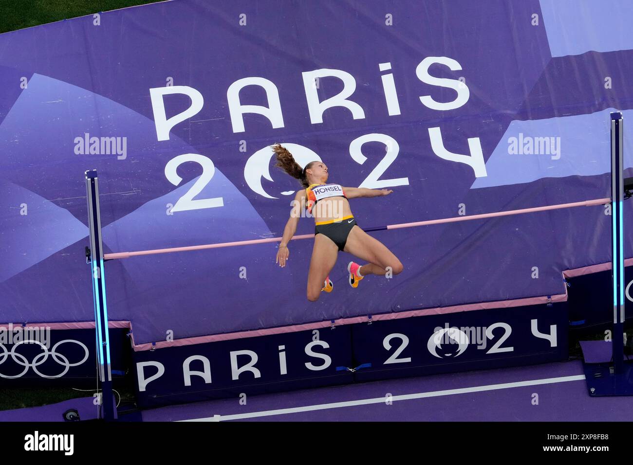 Christina Honsel, of Germany, competes in the women's high jump final ...