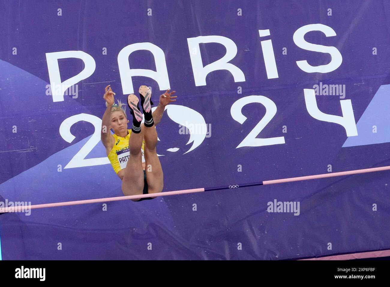 Eleanor Patterson, of Australia, competes in the women's high jump ...