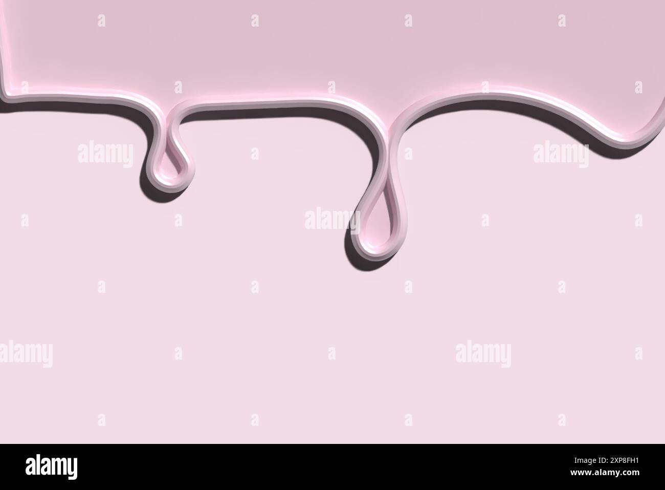 Pink background with liquid drips and drops, 3D rendering illustration ...