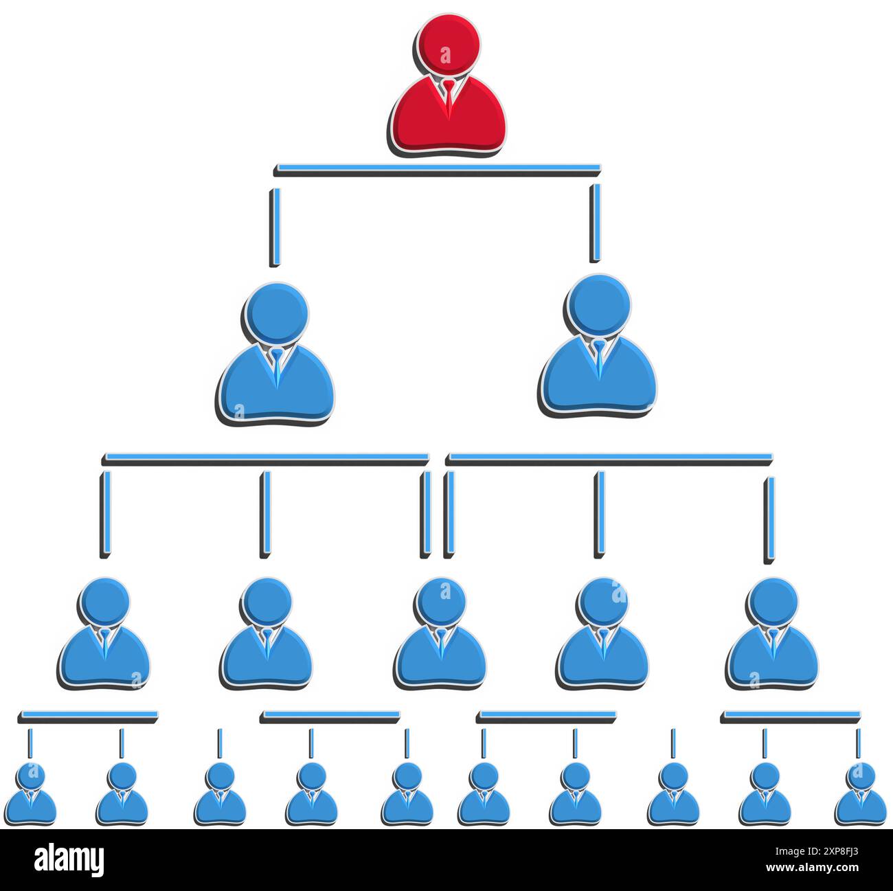 Staff icon which link connection network for organization structure ...