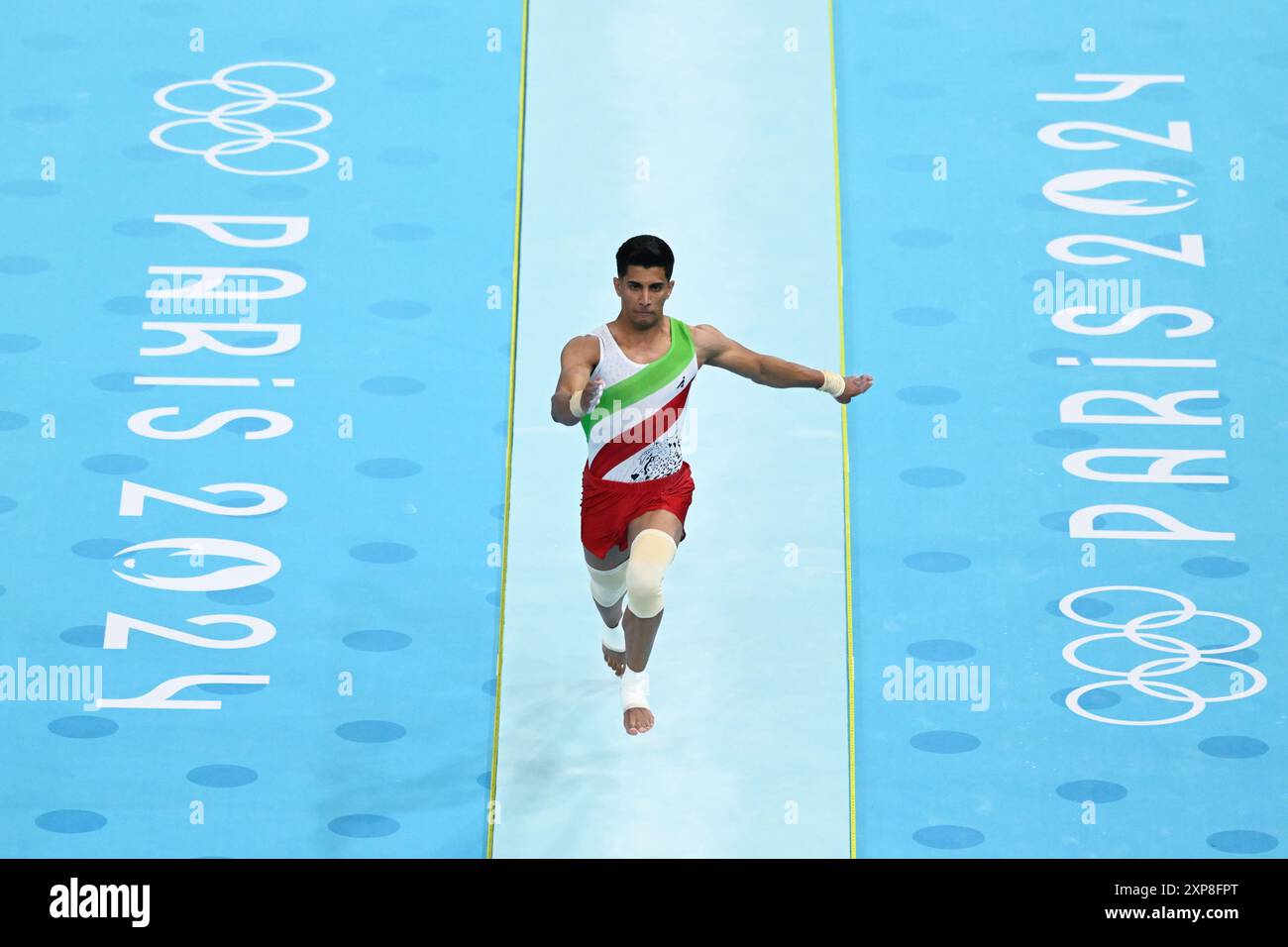 Mahdi Olfati ( IRI ), Artistic Gymnastics, Men's Vault Final during the Olympic Games Paris 2024 ...