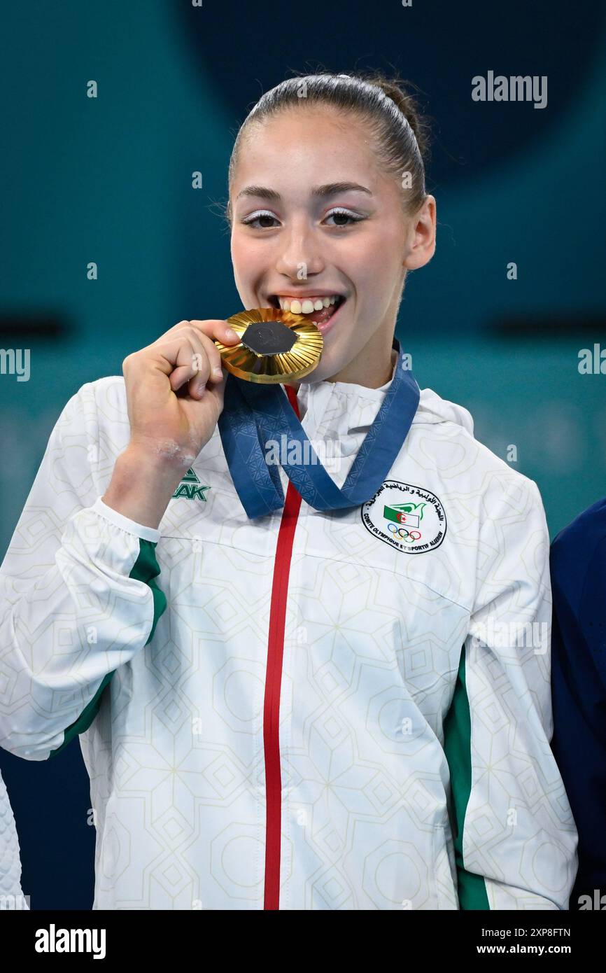 Kaylia Nemour ( ALG ) Gold medal, Artistic Gymnastics, Women's Uneven ...