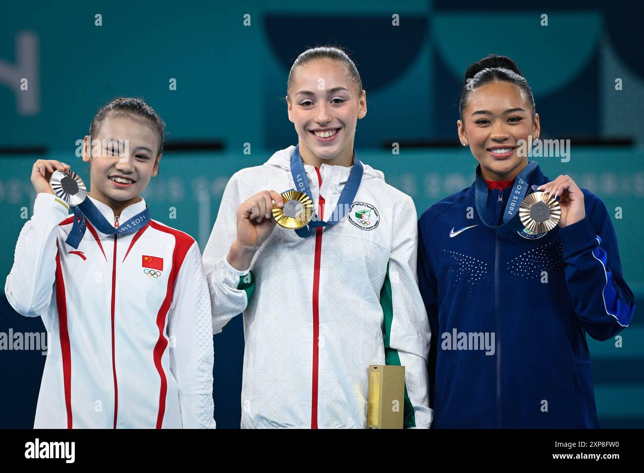 Qiu Qiyuan ( CHN ) Silver medal, Kaylia Nemour ( ALG ) Gold medal ...