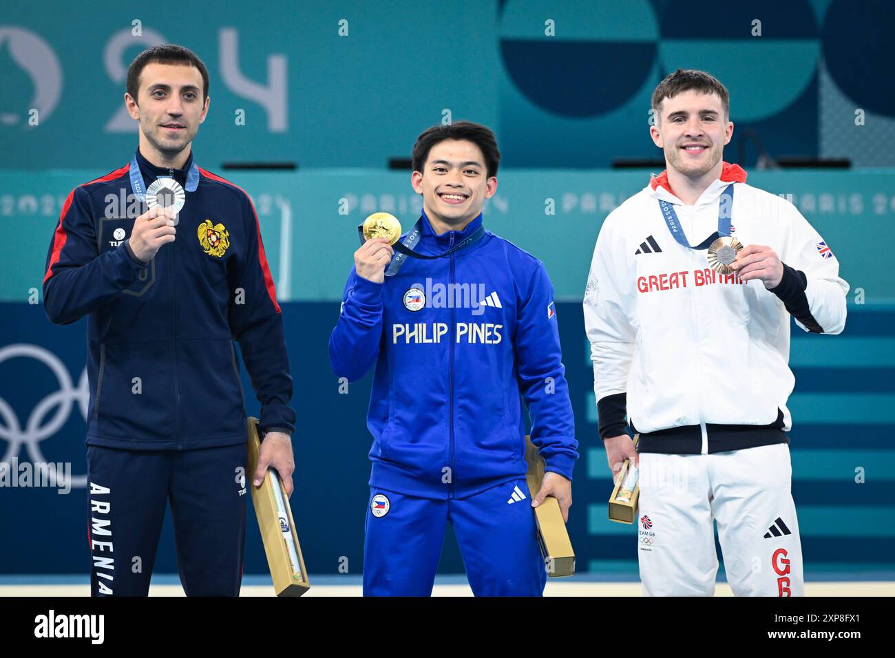 Artur Davtyan ( ARM ) Silver medal, Carlos Edriel Yulo ( PHI ) Gold ...