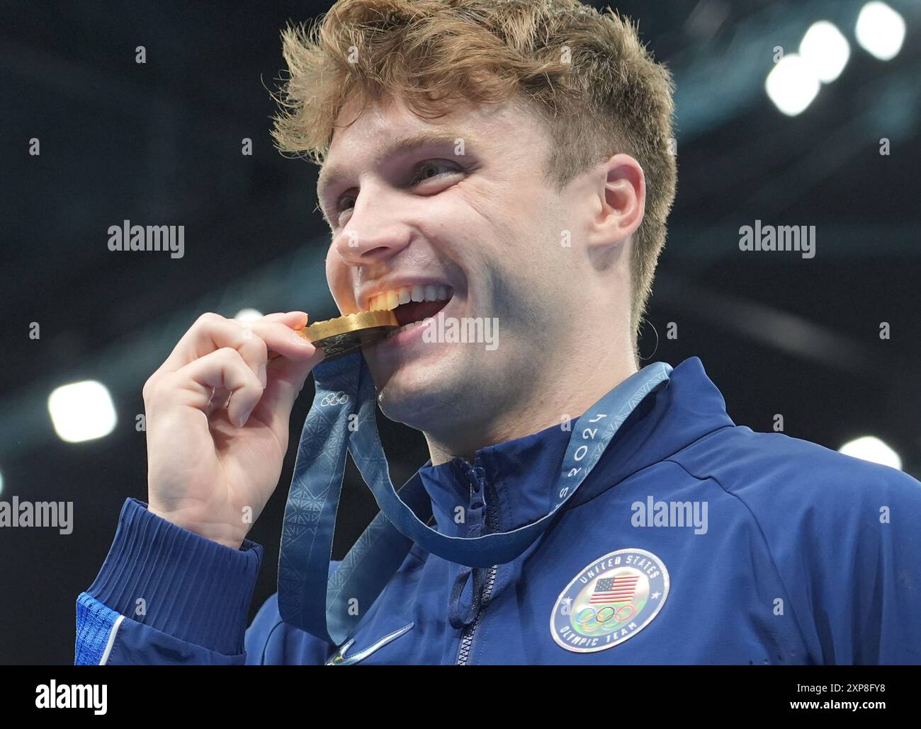 FINKE Bobby of United States celebrates during an award ceremony of the ...