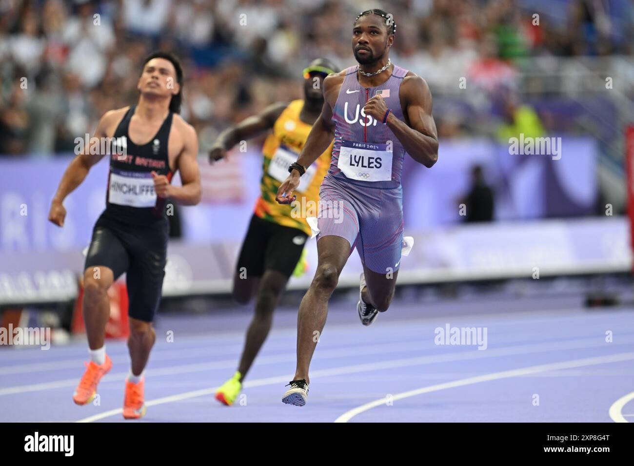 Noah lyles 2024 olympics 100 hi-res stock photography and images - Alamy