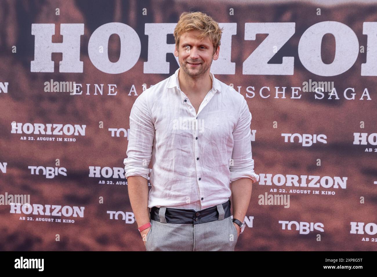 Berlin, Germany. 04th Aug, 2024. Actor Steve Windolf stands on the red ...