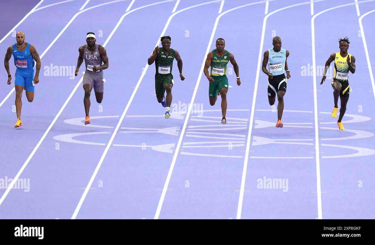 Paris, France. 4th Aug, 2024. Lamont Marcell Jacobs of Italy, Kenneth ...