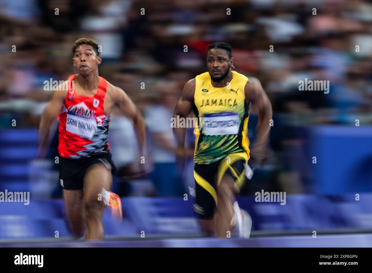 Hakim Abdul Sani Brown of, Japan. , . and Kishane Thompson of Jamaica ...