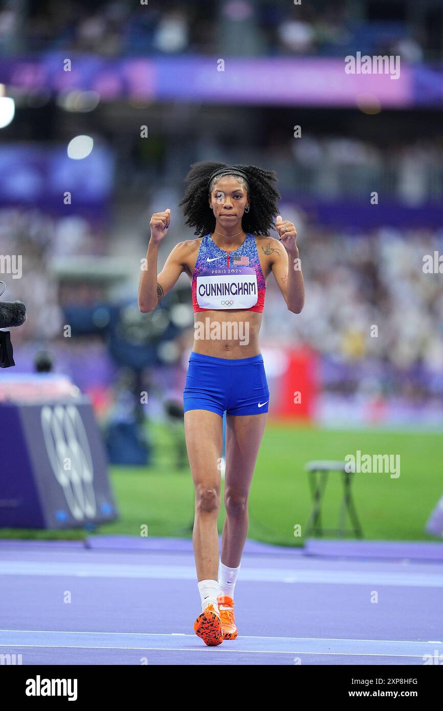 Paris, France. 4th Aug, 2024. Vashti Cunningham of the United States ...