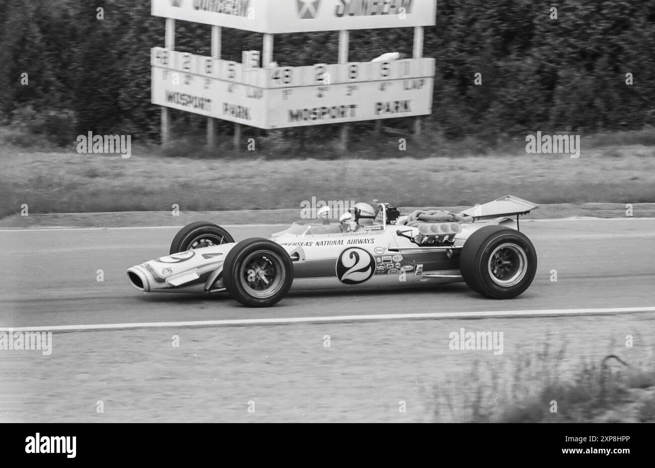 Mario Andretti in a Hawk III Ford at the 1968 USAC National ...