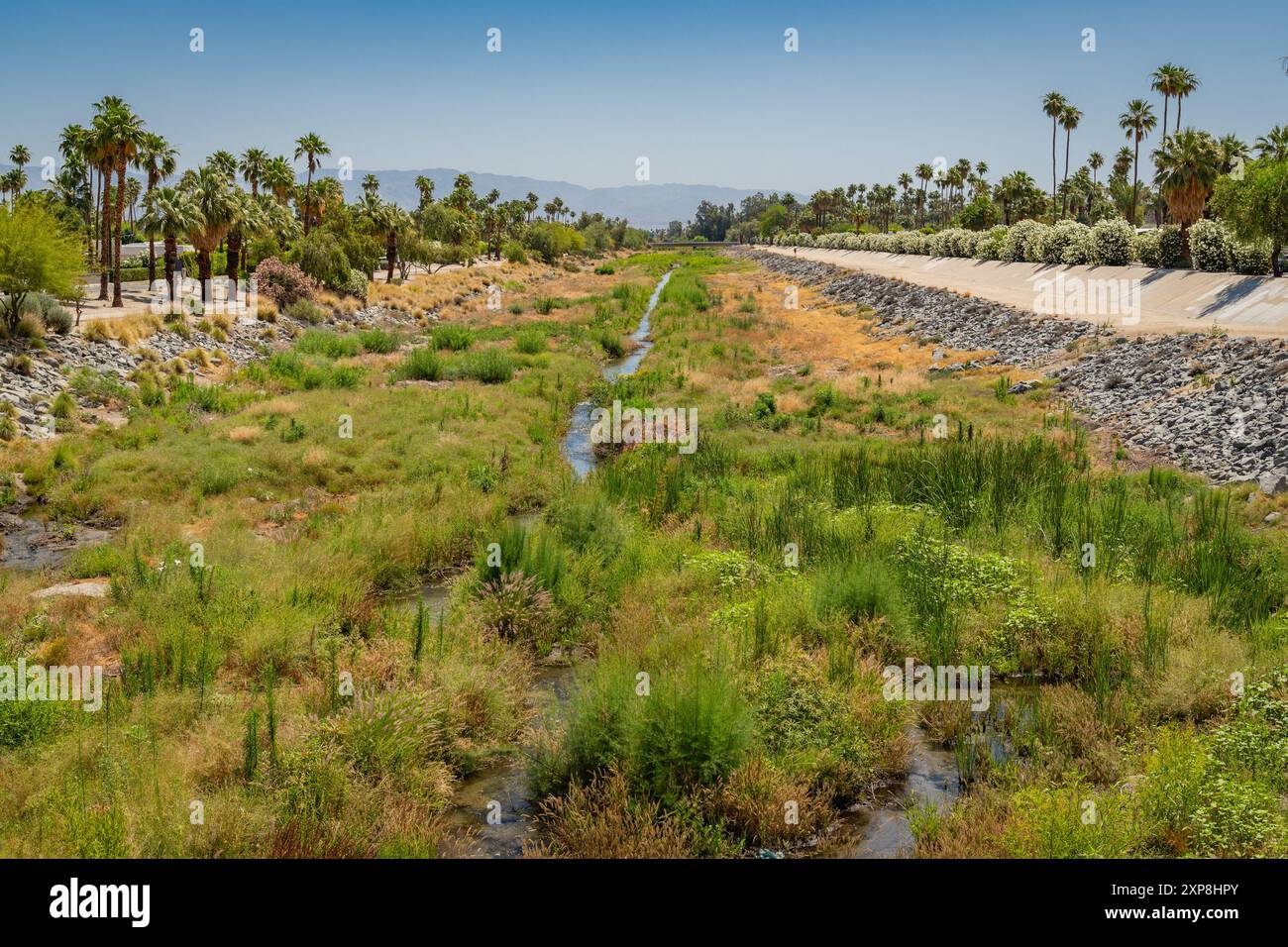 Dried up riverbed during long drought in the southwestern United States ...