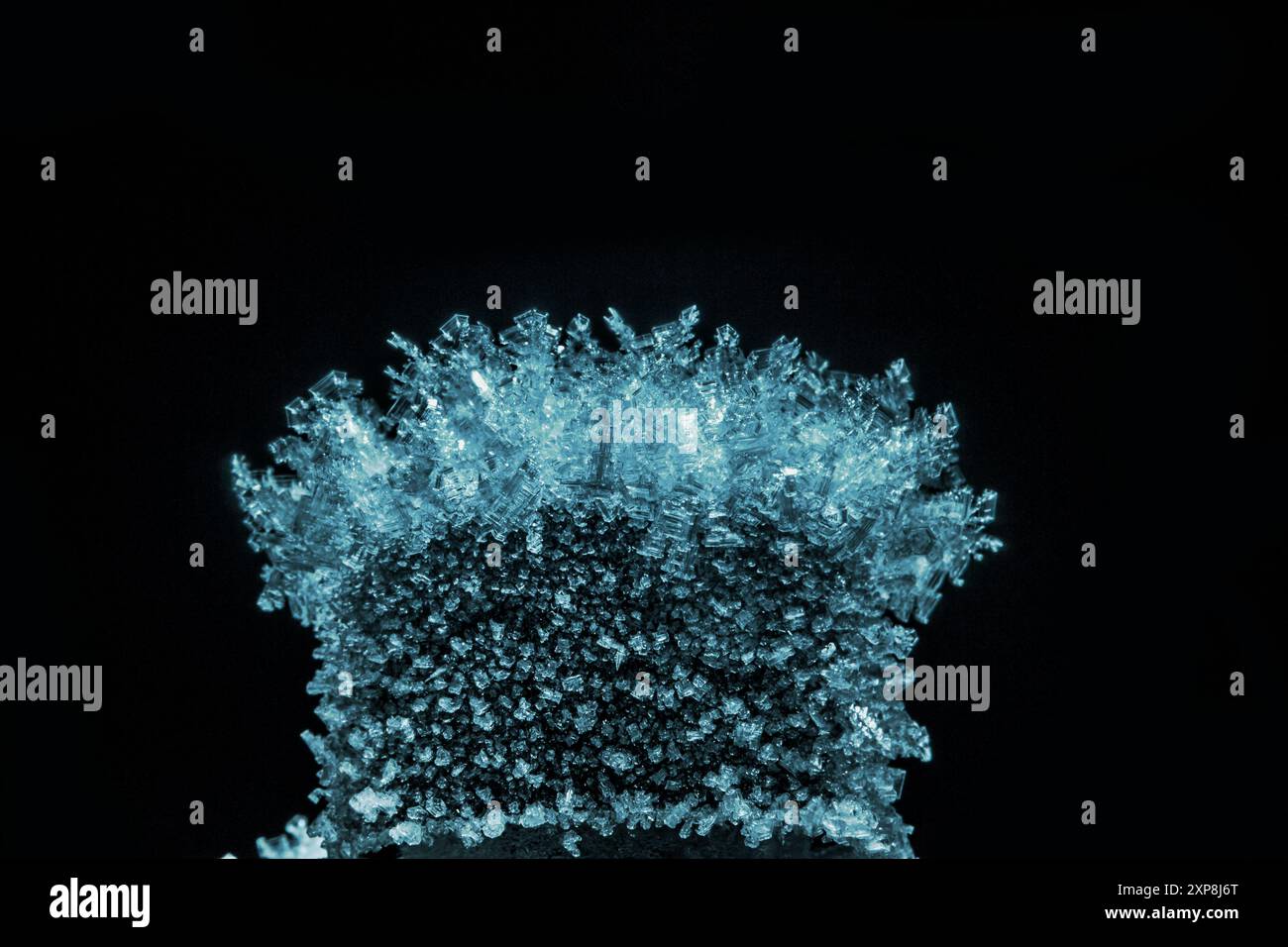 ice crystals formed with black background Stock Photo - Alamy