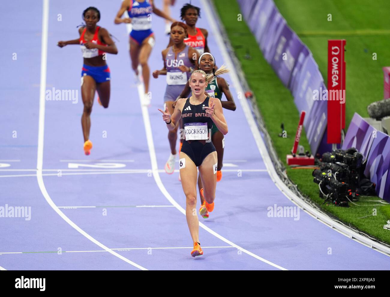 Great Britain's Keely Hodgkinson after winning the Women’s 800m Semi ...
