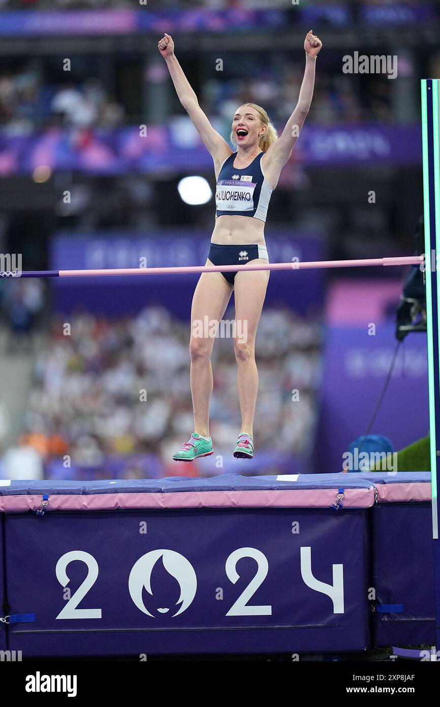 Paris, France. 4th Aug, 2024. Elena Kulichenko of Cyprus celebrates ...