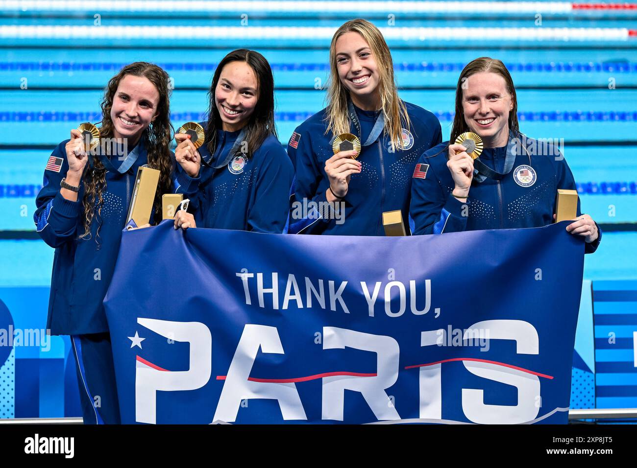 Paris, France. 04th Aug, 2024. Athletes of team United States of ...