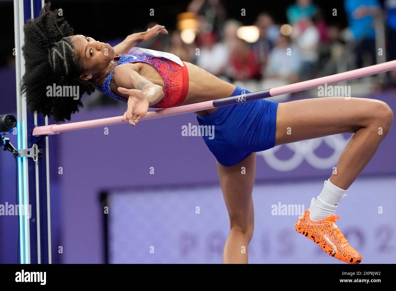 Vashti Cunningham, of the United States, competes in the women's high ...