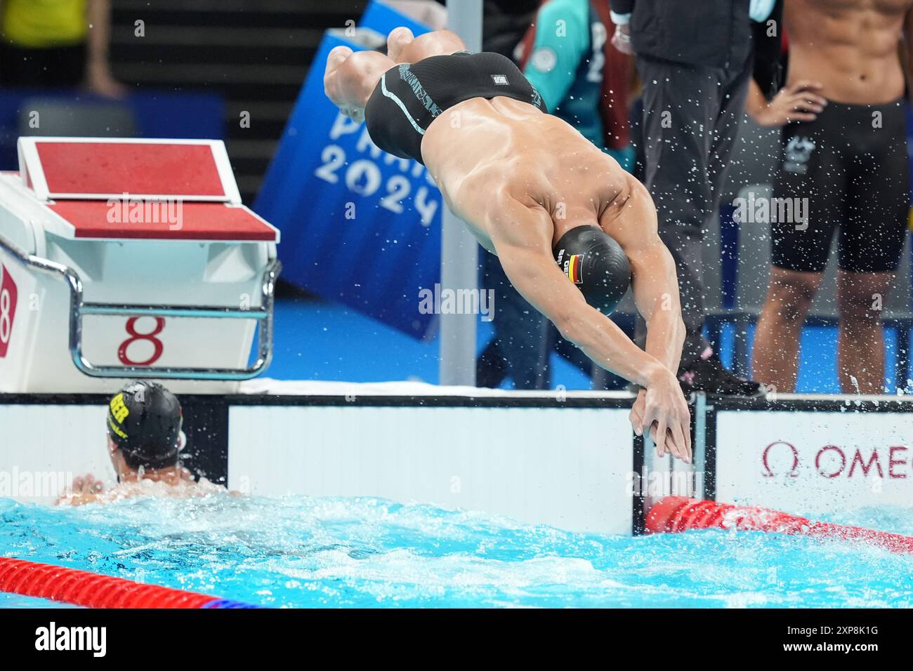 Paris, France. 04th Aug, 2024. Olympics, Paris 2024, swimming, 4 x 100 ...