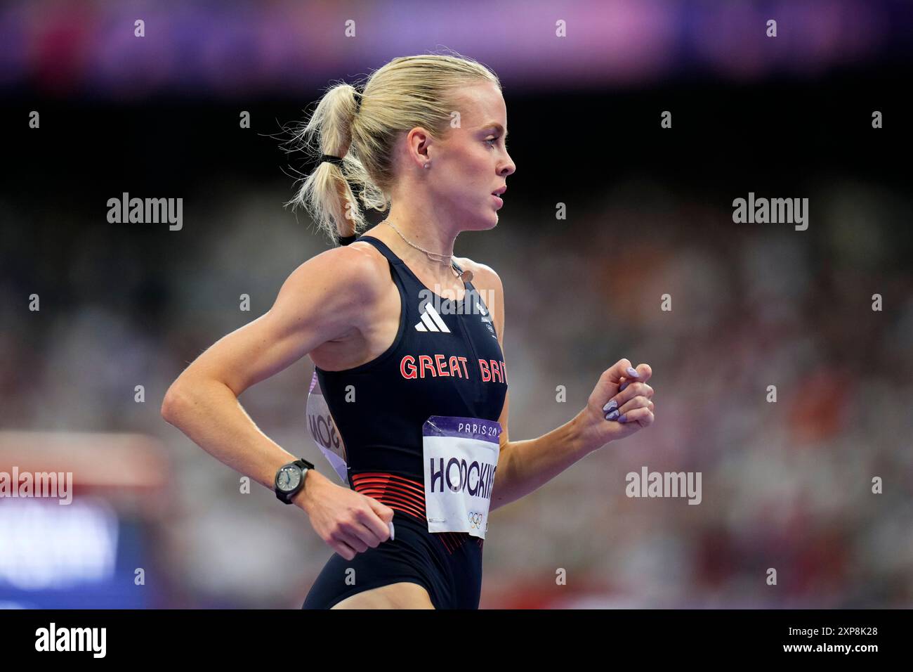 Keely Hodgkinson, of Britain, wins a women's 800-meter semifinal at the ...