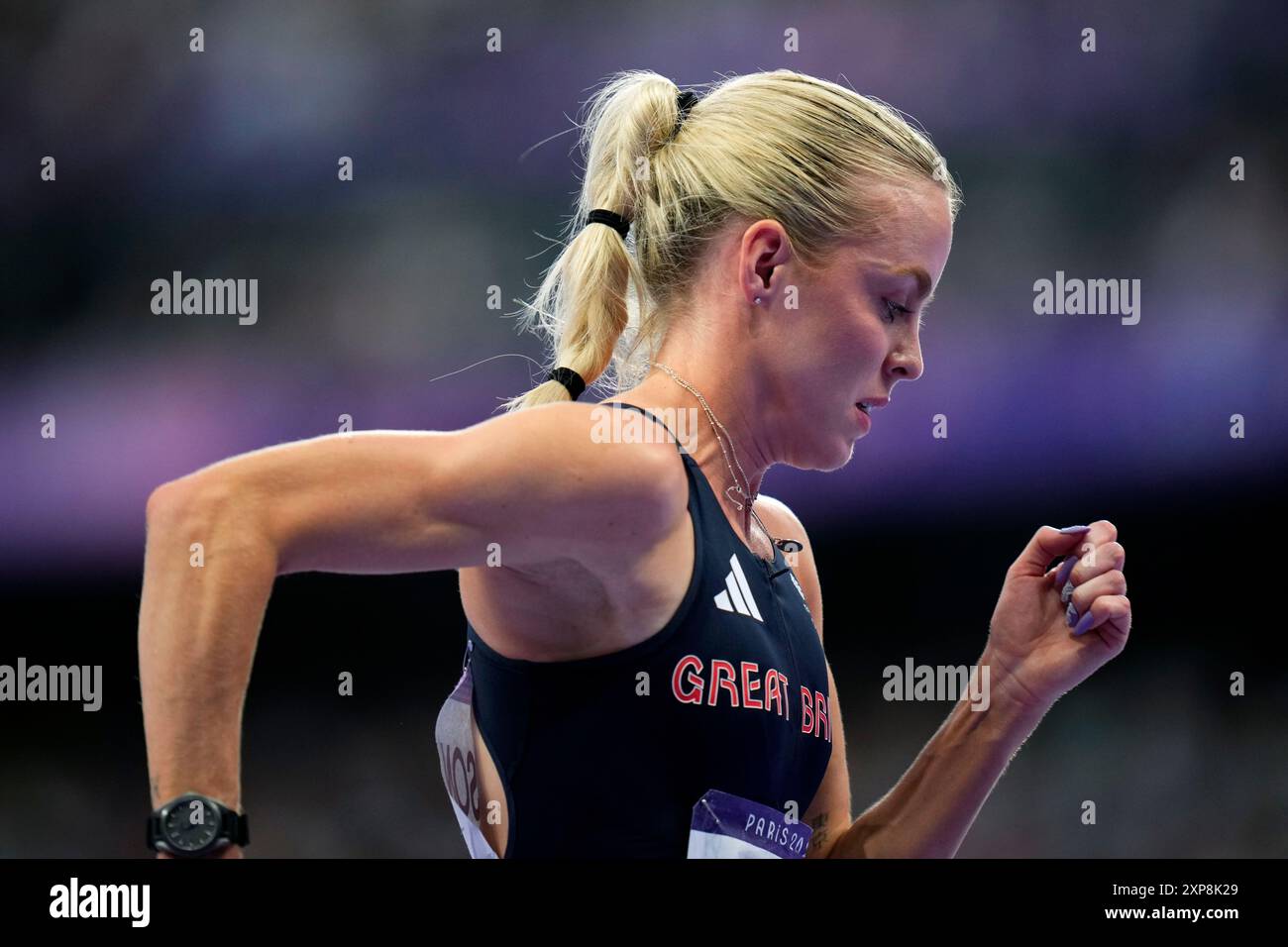 Keely Hodgkinson, of Britain, wins a women's 800-meter semifinal at the ...