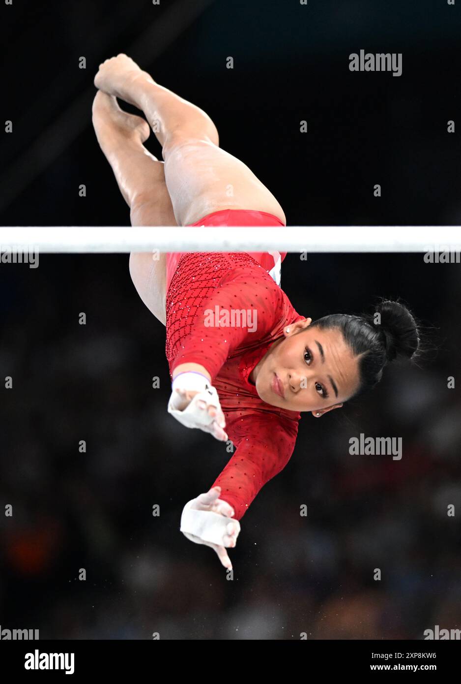 Paris, France. 4th Aug, 2024. Sunisa Lee of the United States competes ...