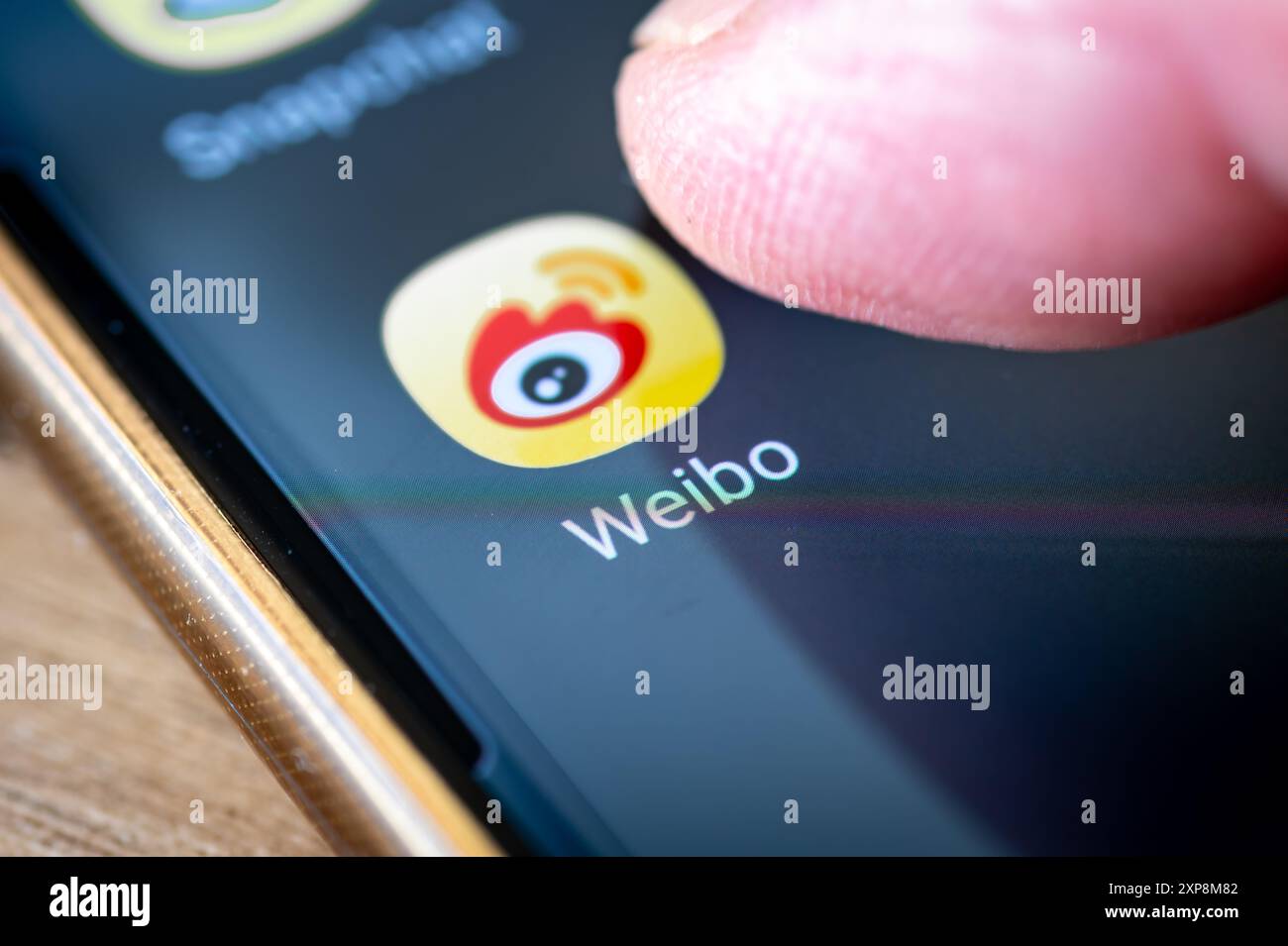 London. UK- 07.28.2024. The Chinese microblogging social media platform app Weibo on the screen ...