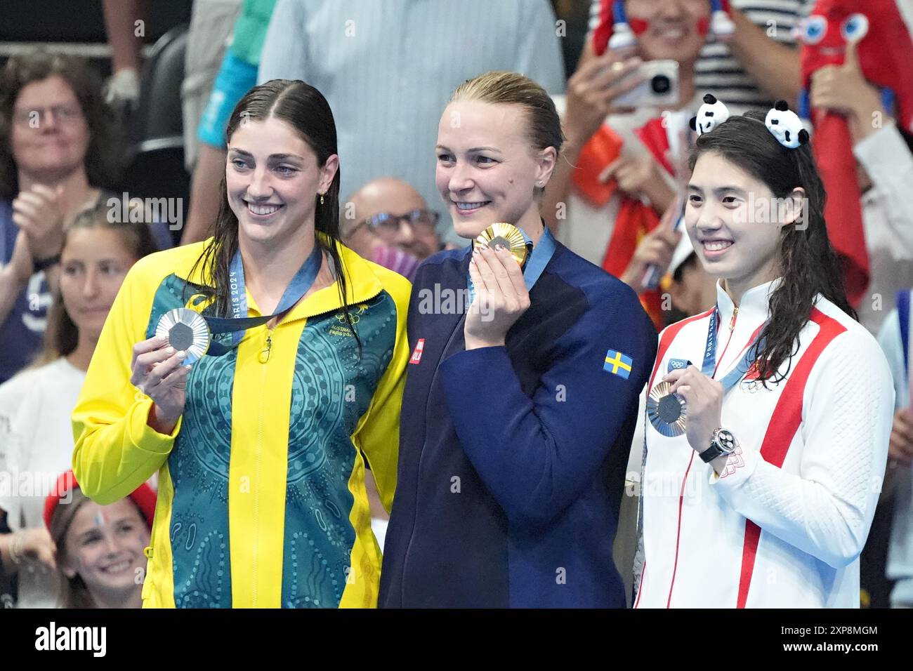 Paris, France. 04th Aug, 2024. Women's 50m Freestyle gold medalist ...