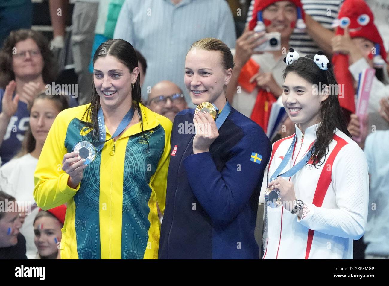 Paris, France. 04th Aug, 2024. Women's 50m Freestyle gold medalist ...