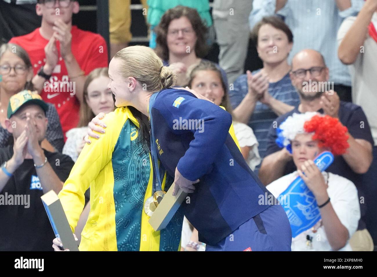Paris, France. 04th Aug, 2024. Women's 50m Freestyle gold medalist ...