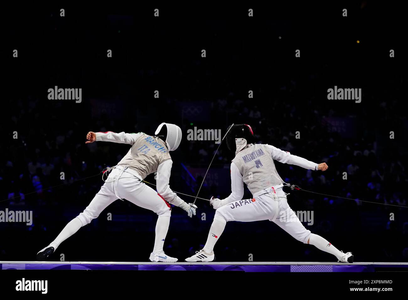 Italy's Guillaume Bianchi competes with Japan's Kyosuke Matsuyama in ...